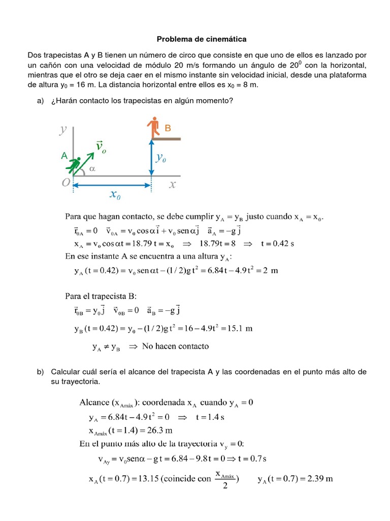 Problem Cinematica | PDF