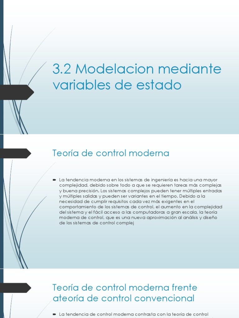 32 Modelacion Mediante Variables De Estado Pdf Vector Euclidiano 5598