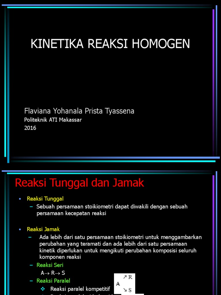 Mekanisme Reaksi Enzimatik Homogen | PDF