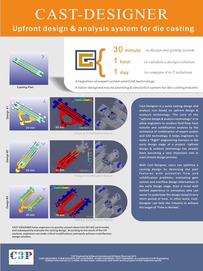 Cast-Designer For High Pressure Die Casting | PDF | Casting ...