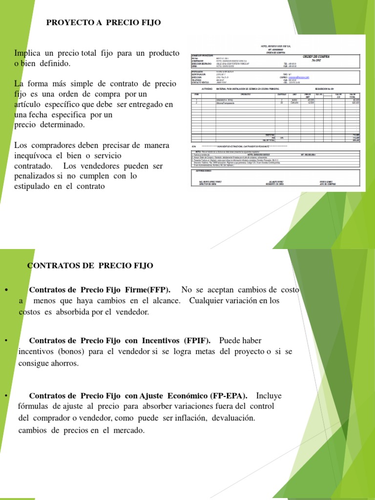 Tipos de Contratos de Precio Fijo | PDF | Precios | Inflación
