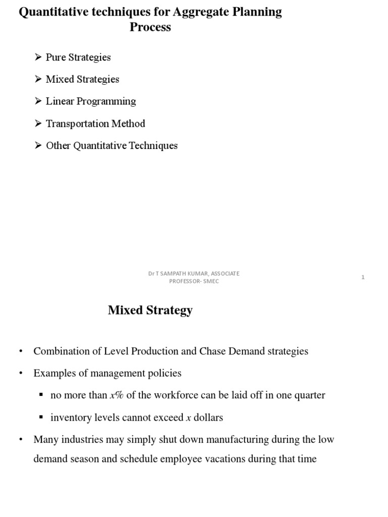 Aggregate Planning Numericals | PDF | Forecasting | Demand