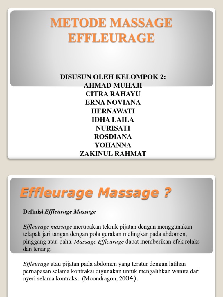 Teknik Pijat Effleurage untuk Ibu Bersalin | PDF | Kesehatan Holistik ...