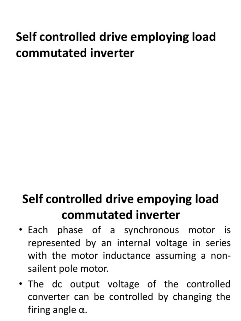 LCI Drive for Synchronous Motors | PDF | Power Inverter | Control Theory