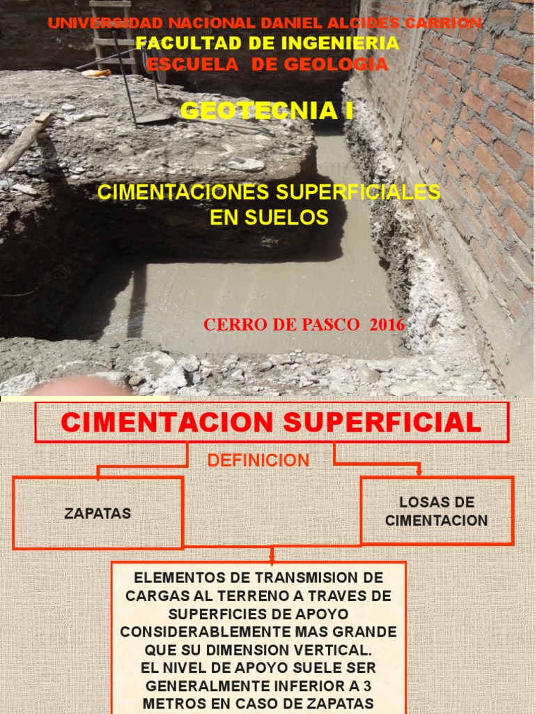 Cimentaciones Superficiales: Tipos y Diseño | PDF