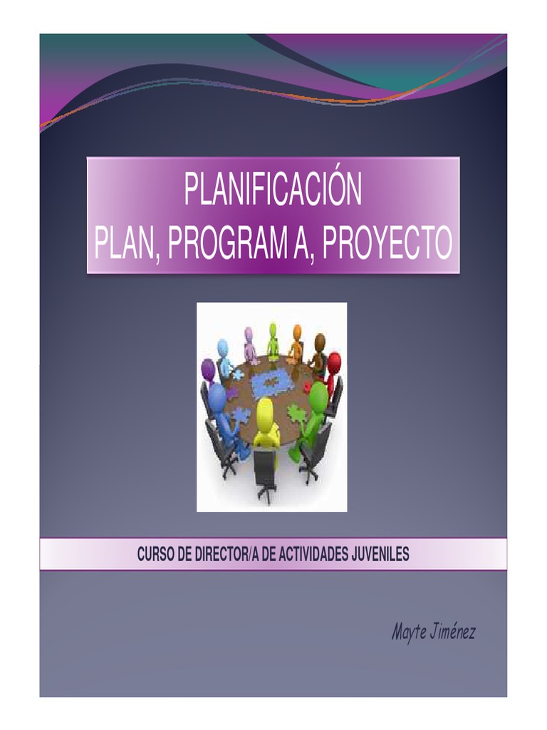 Plan Programa Proyecto PDF | PDF | Planificación | Presupuesto