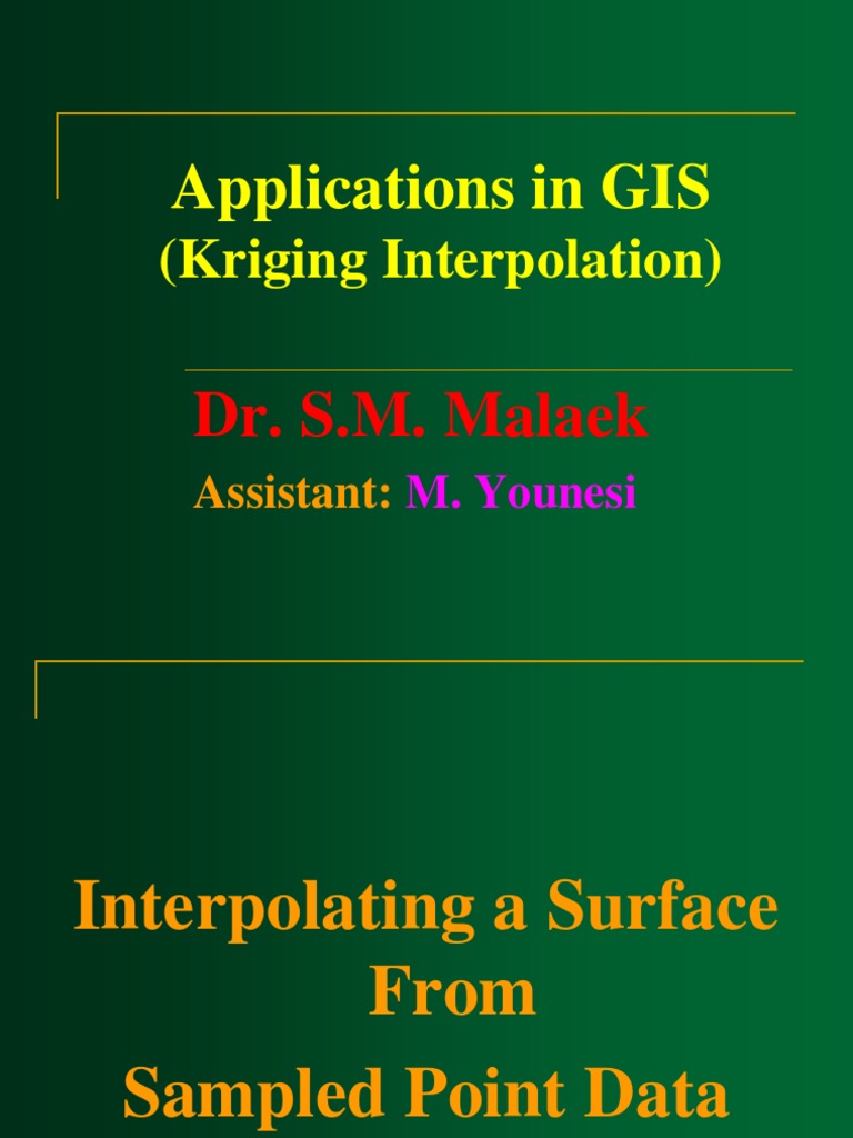 GIS Applications: Kriging Interpolation Techniques | PDF | Interpolation | Linear Trend Estimation