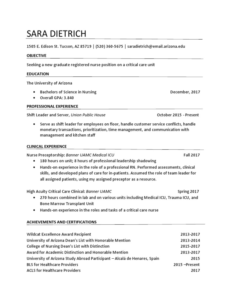 Sara Dietrich Portfolio Resume | PDF