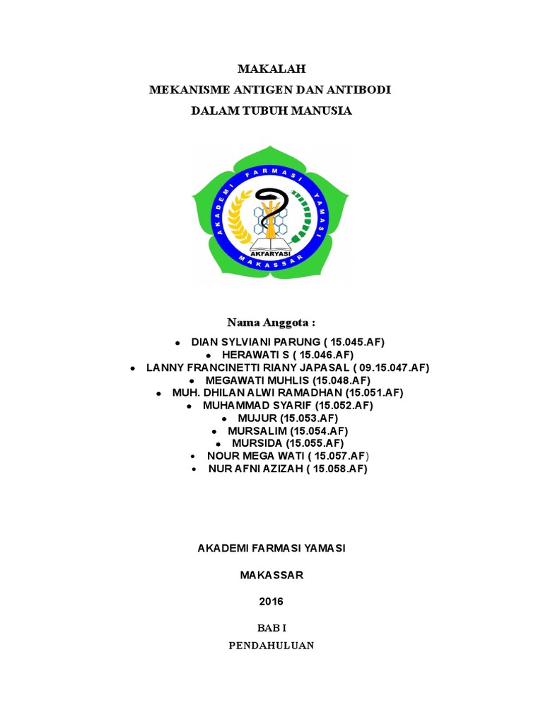 Makalah Antigen Dan Antibodi | PDF