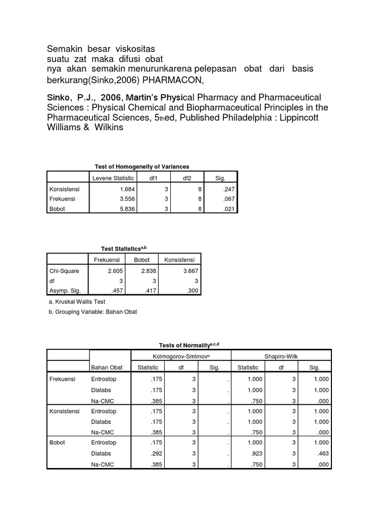 Test of Homogeneity of Variances | PDF | Statistical Theory | Statistics