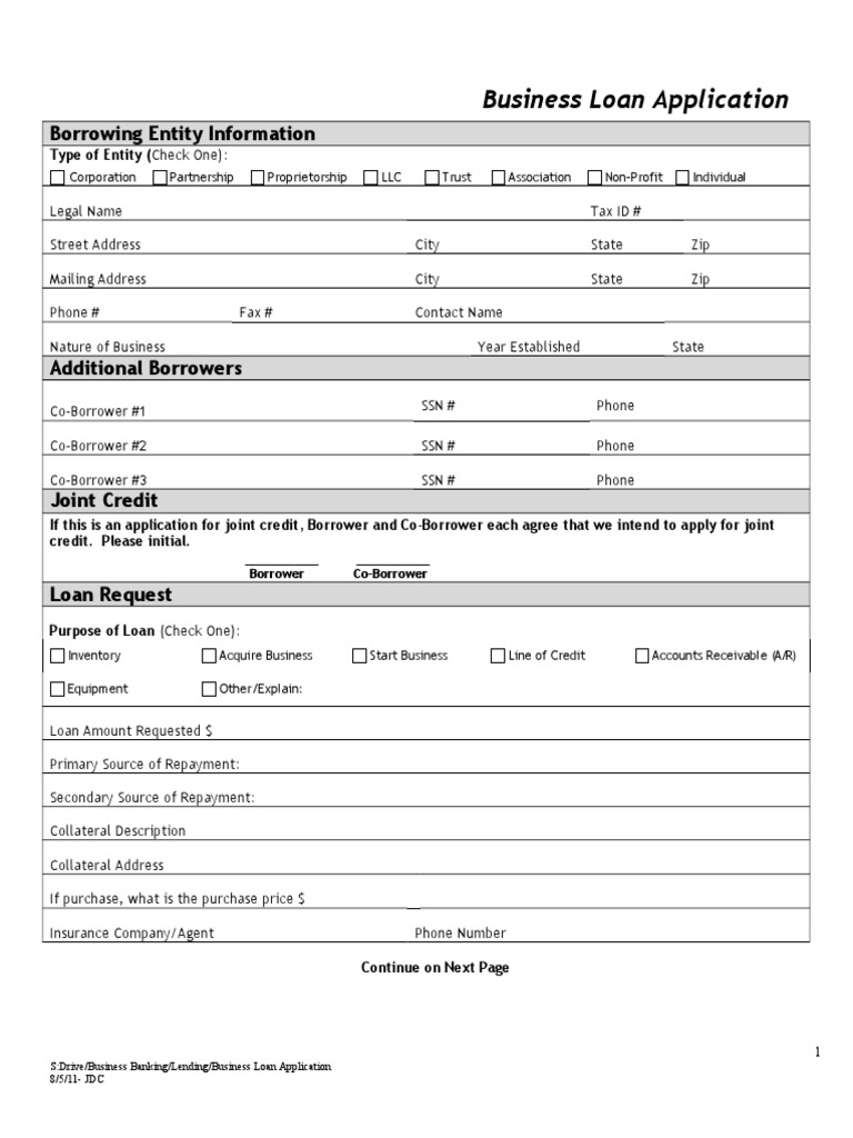 Business Loan Application | PDF | Credit Bureau | Loans