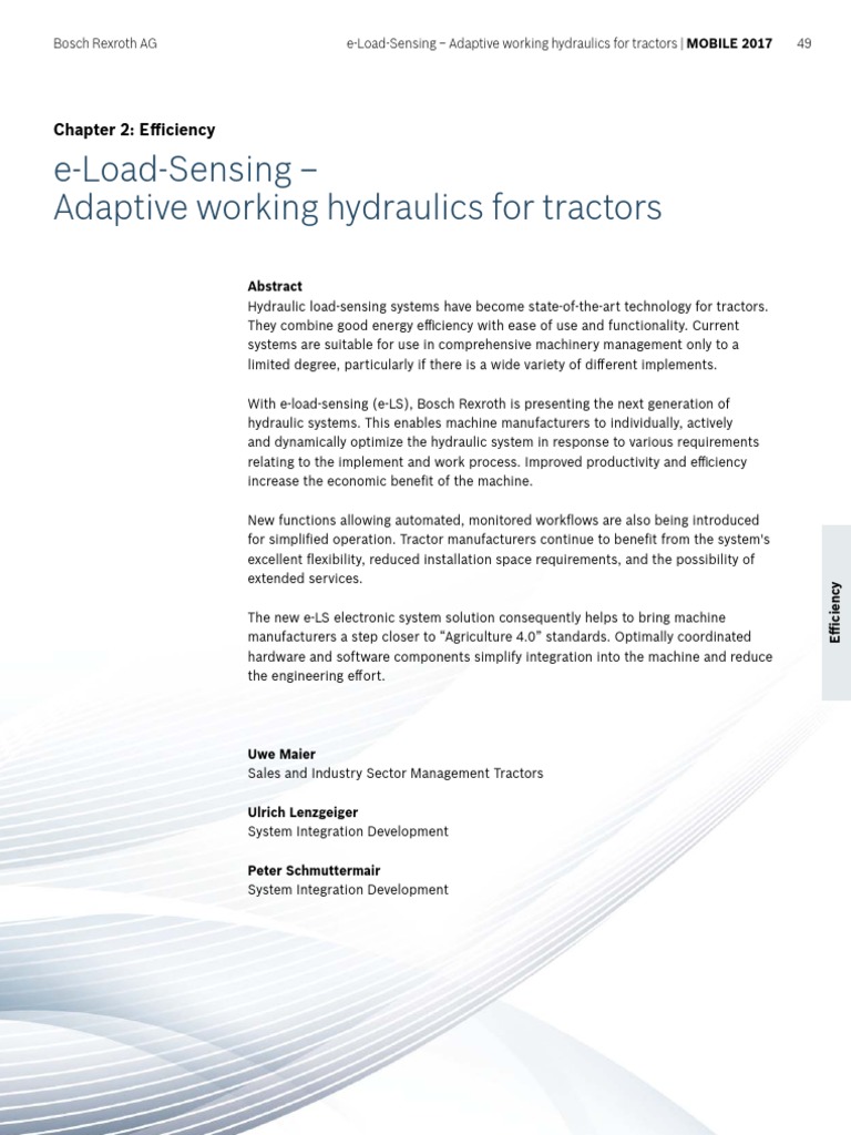 B1 E-Load-Sensing Tractors en | PDF | Tractor | Pump
