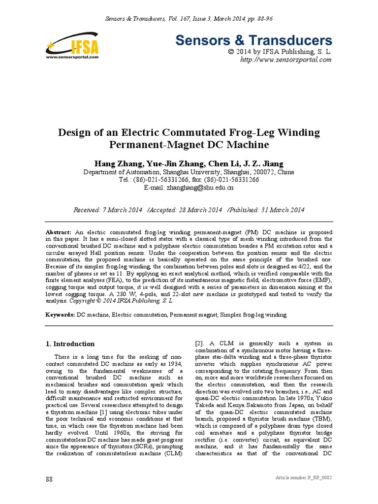 Frog Leg Winding | Download Free PDF | Electric Motor | Electrical ...