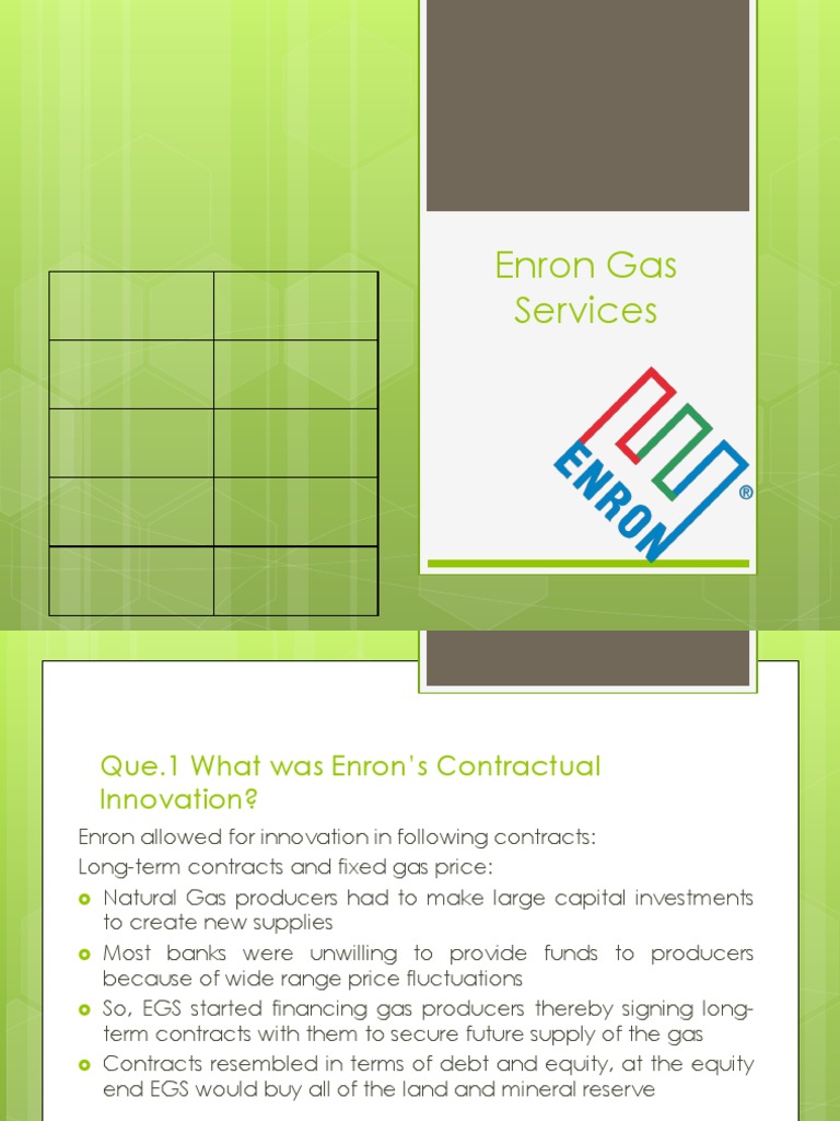 Enron Gas Services | PDF | Enron | Stocks