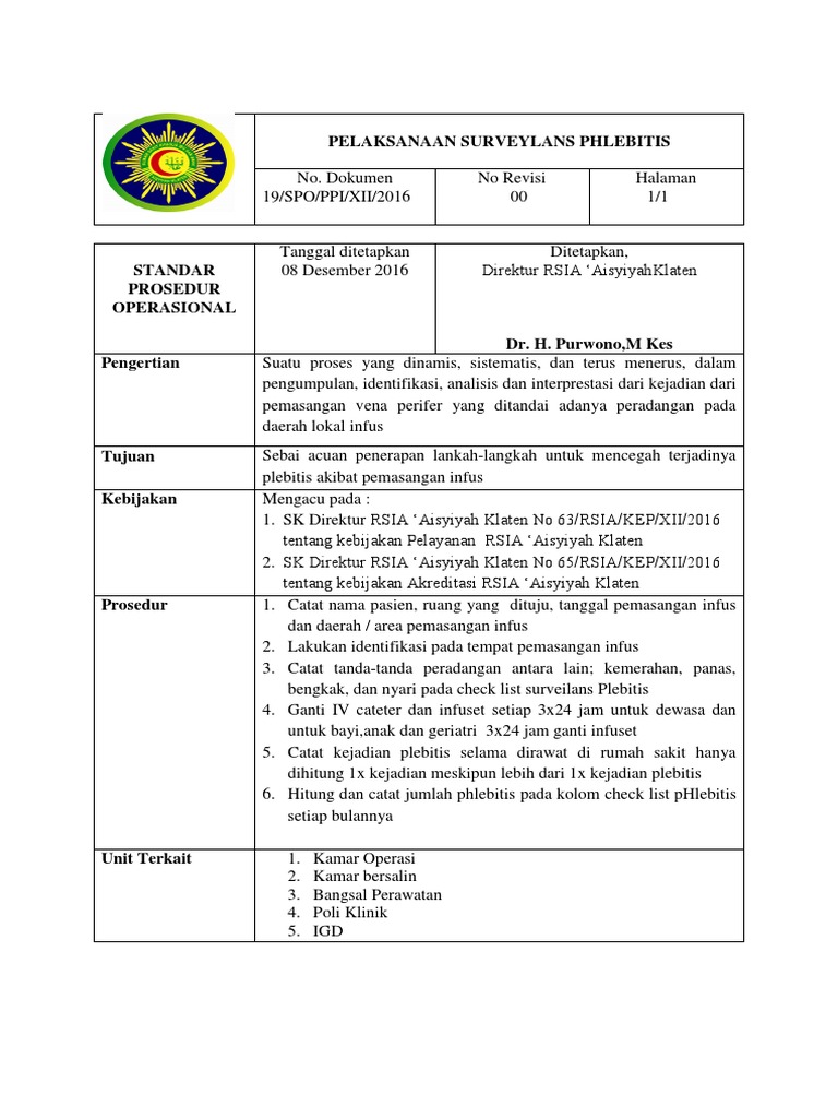 19 Spo Pelaksanaan Surveylans Phlebitis | PDF