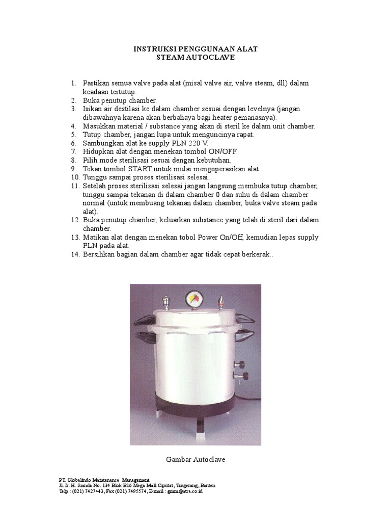 Sop Autoclave | PDF