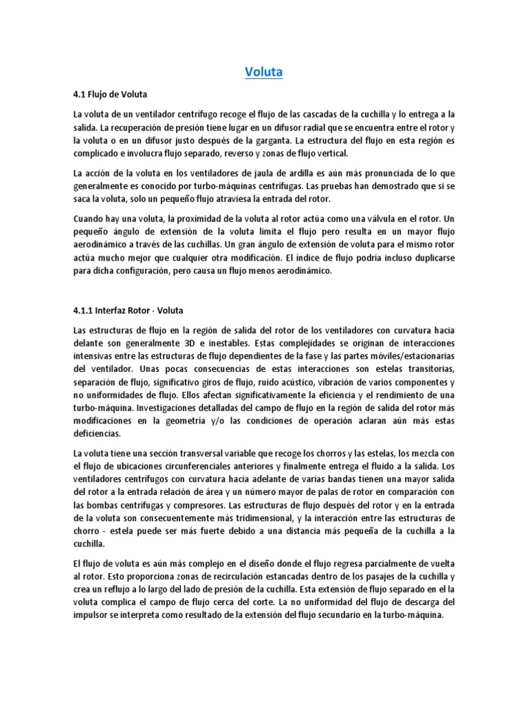Definición y Función de la Voluta en Ventiladores | PDF ...