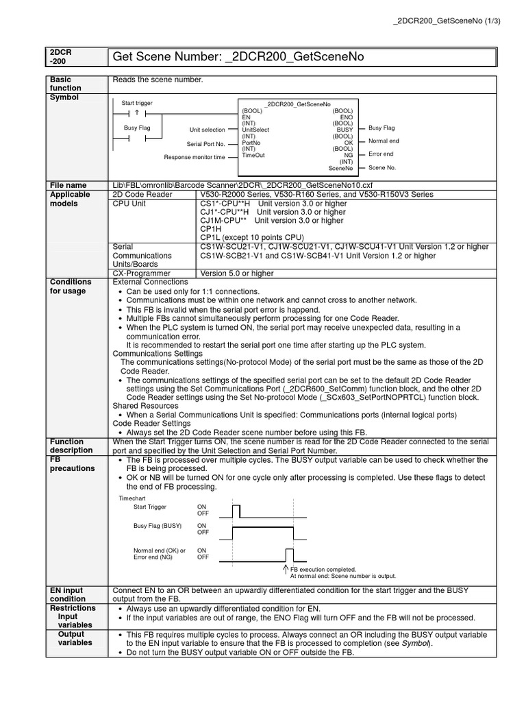 Get Scene Number: - 2Dcr200 - Getsceneno: 2Dcr - 200 Basic Function Symbol | PDF | Input/Output ...