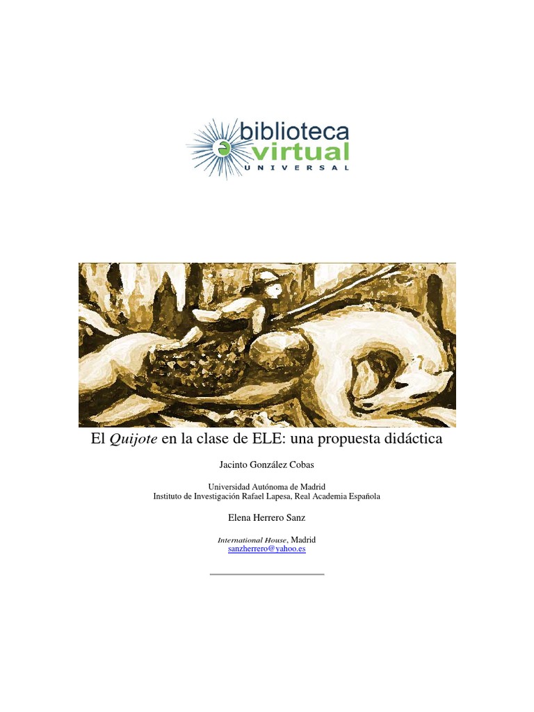 El Quijote en Clase | PDF | Don Quijote | Miguel De Cervantes