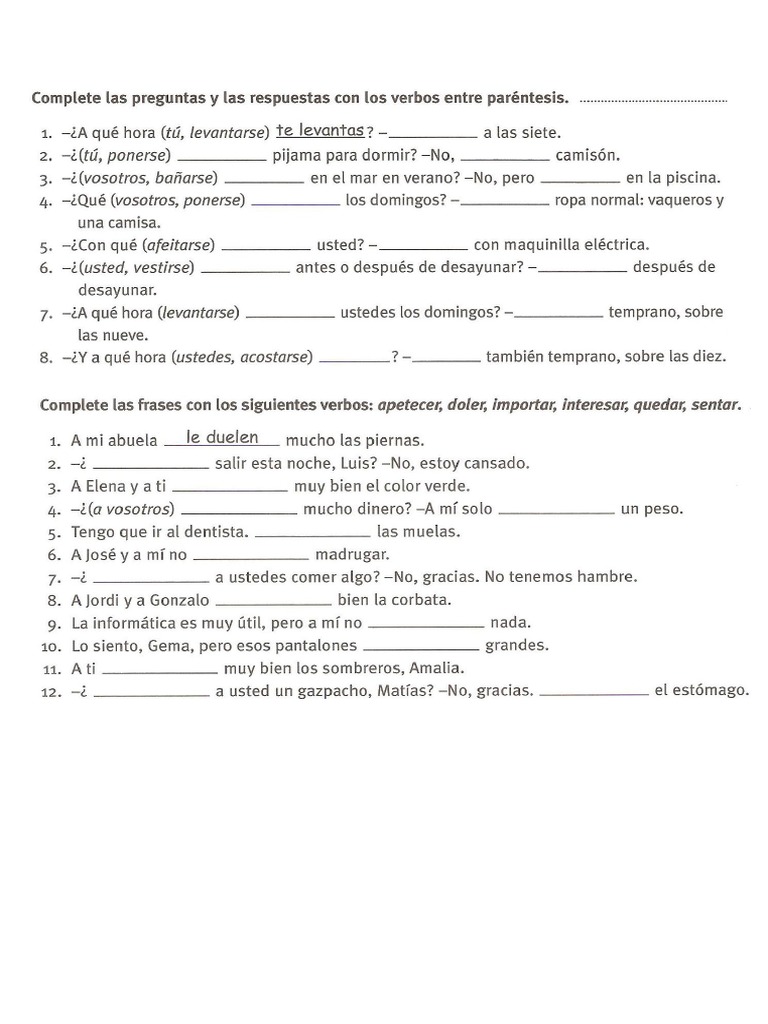 Gustar Vs Reflexivos | PDF