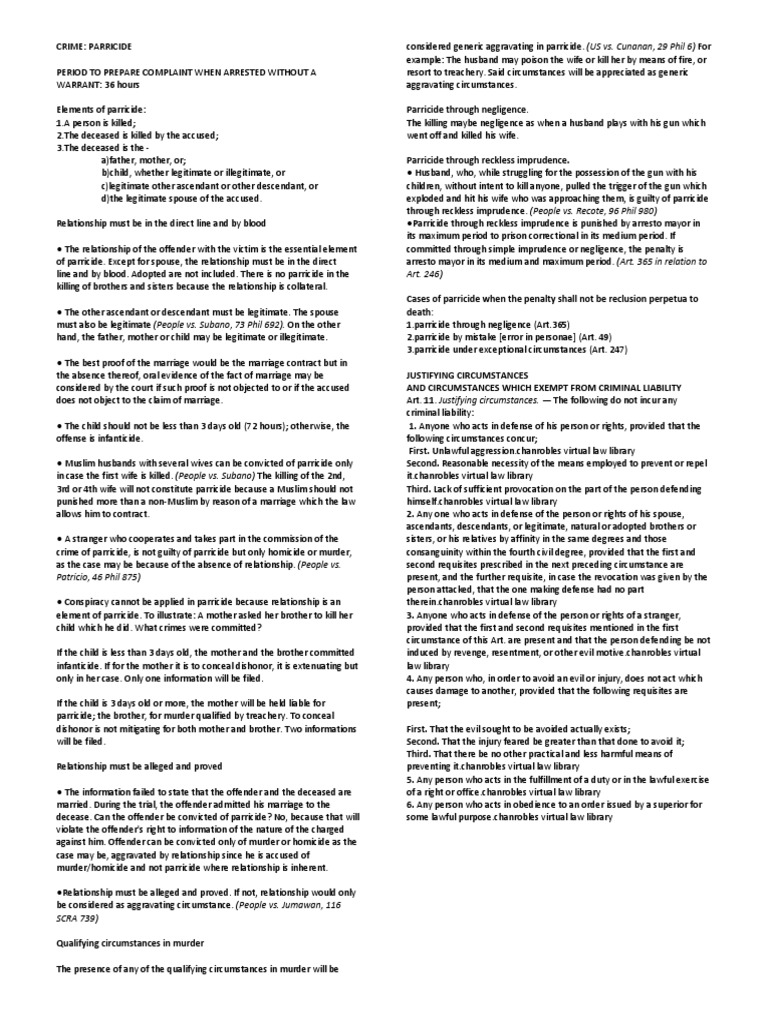 Parricide | PDF | Murder | Crime & Violence