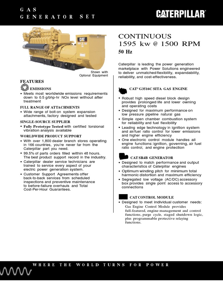 Cat 3520 Gas Engine | PDF | Engines | Turbocharger