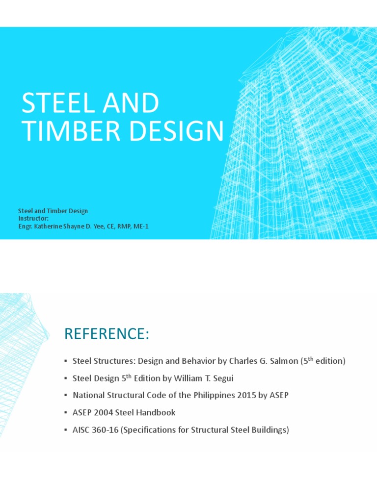 Introduction To Steel and Timber Design | PDF | Structural Steel ...
