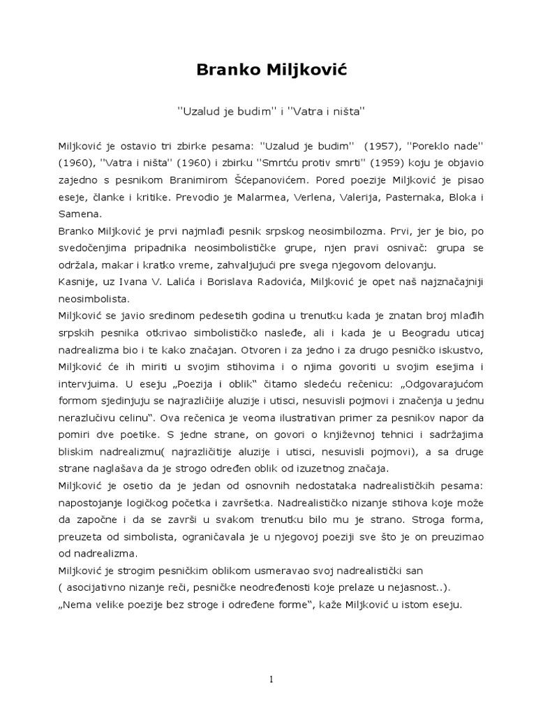 Branko Miljkovic | PDF
