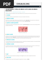 Types of Brick Cuts in Masonry | PDF | Civil Engineering | Building ...