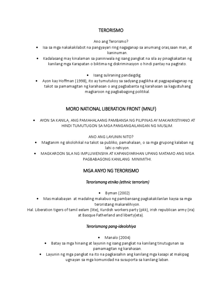TERORISMO | PDF