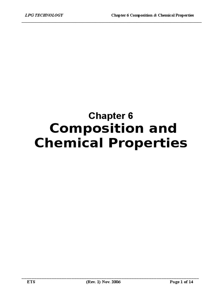 Chapter 6 Composition & Chemical Properties of LPG | PDF | Cracking ...