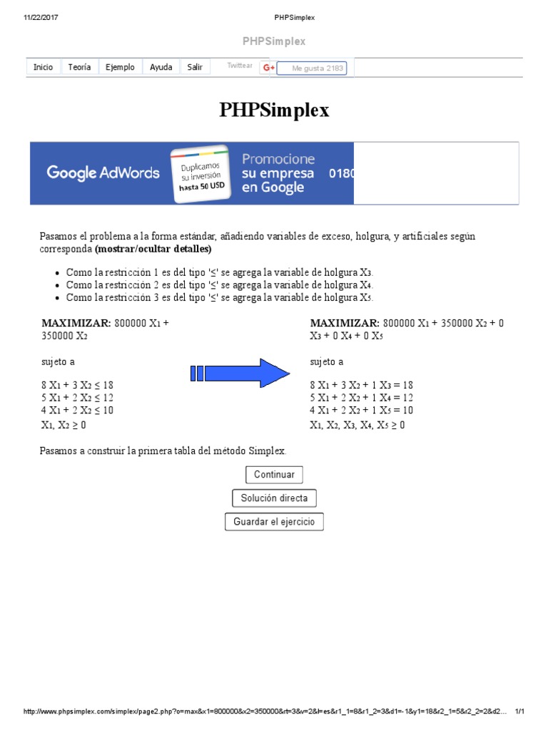 PHP Simplex | PDF