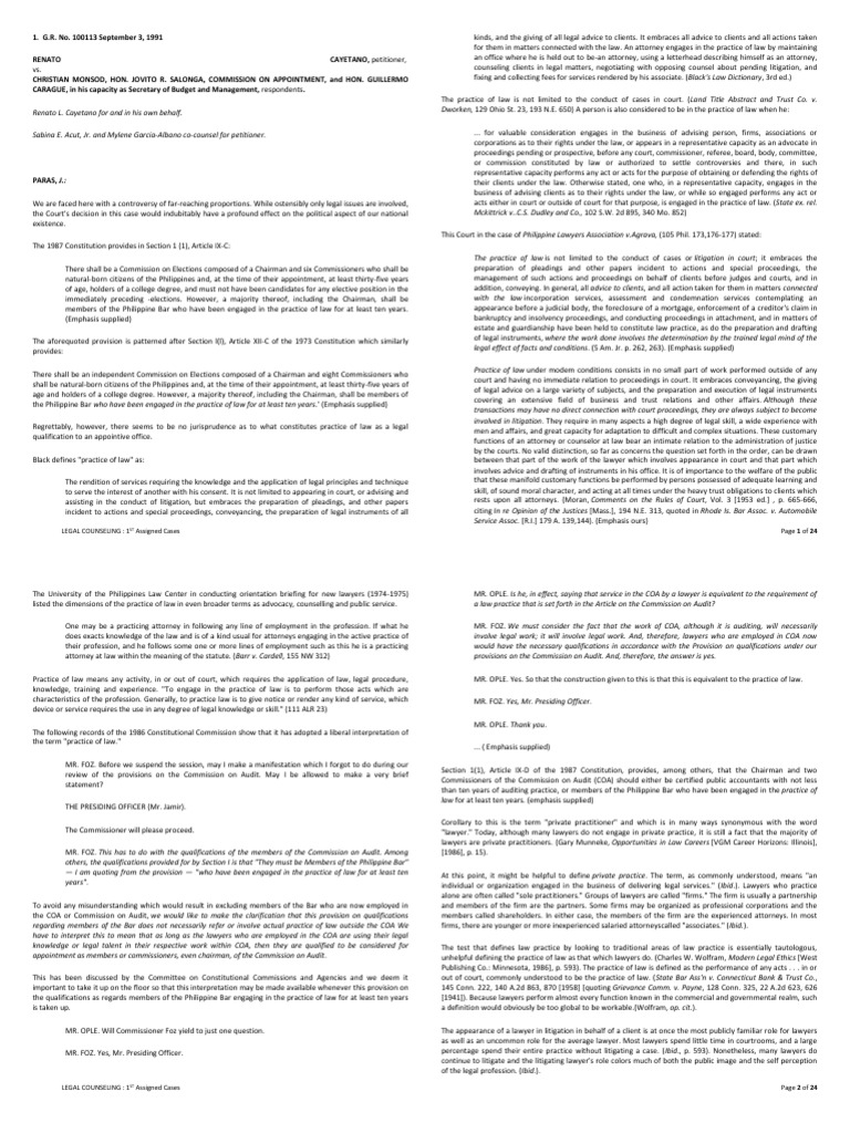Legal Counseling: 1 Assigned Cases Page 1 of 24 | PDF | Practice Of Law ...
