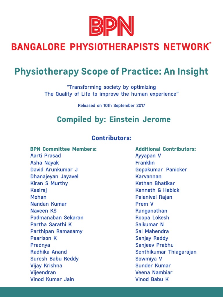 Scope of Physiotherapy Practice | Physical Therapy | Medicine