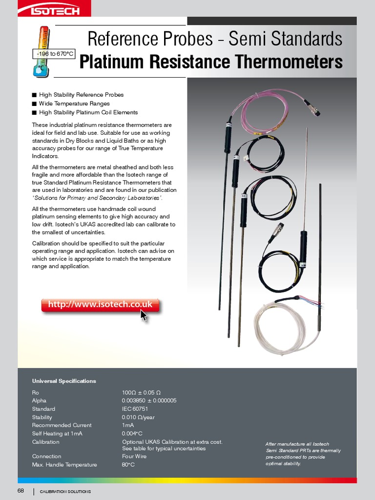 Isotech Etalon Sonde | PDF | Thermometer | Physical Quantities