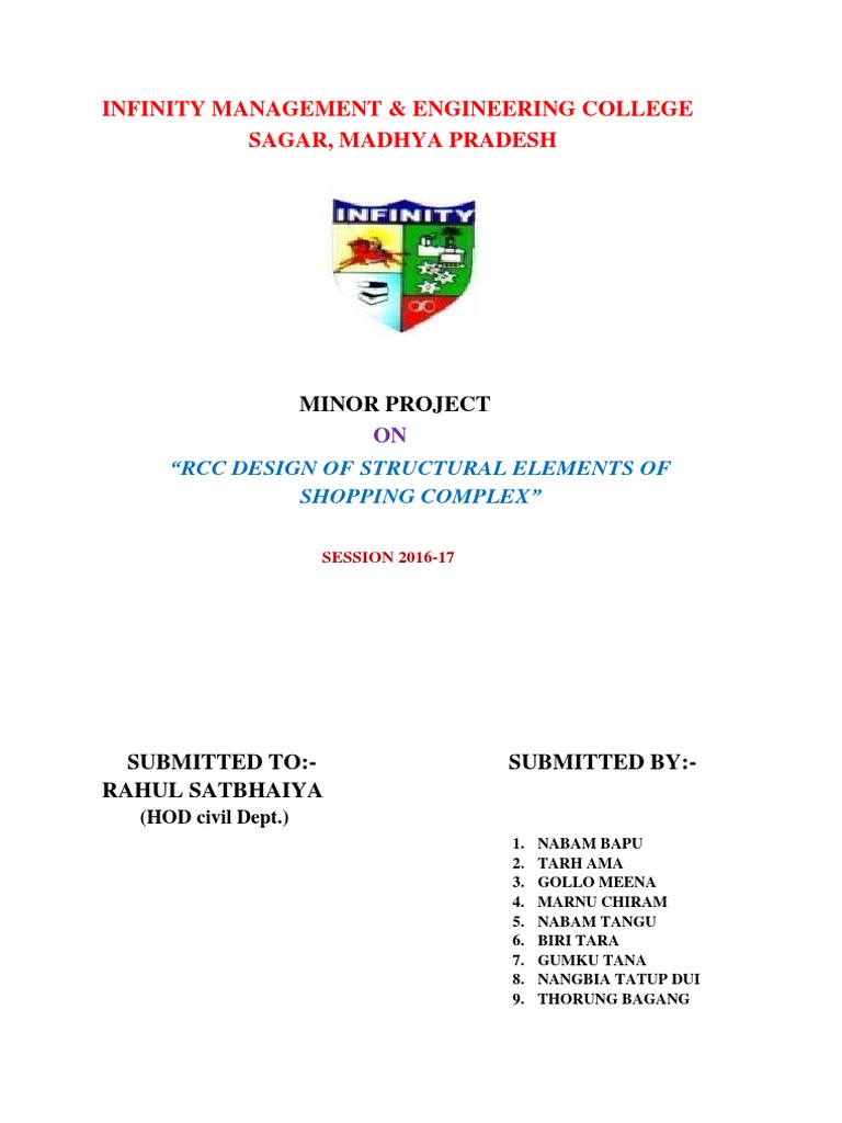 MINOR PROJECT (Cover, Intro. and Main Body) | Beam (Structure) | Column