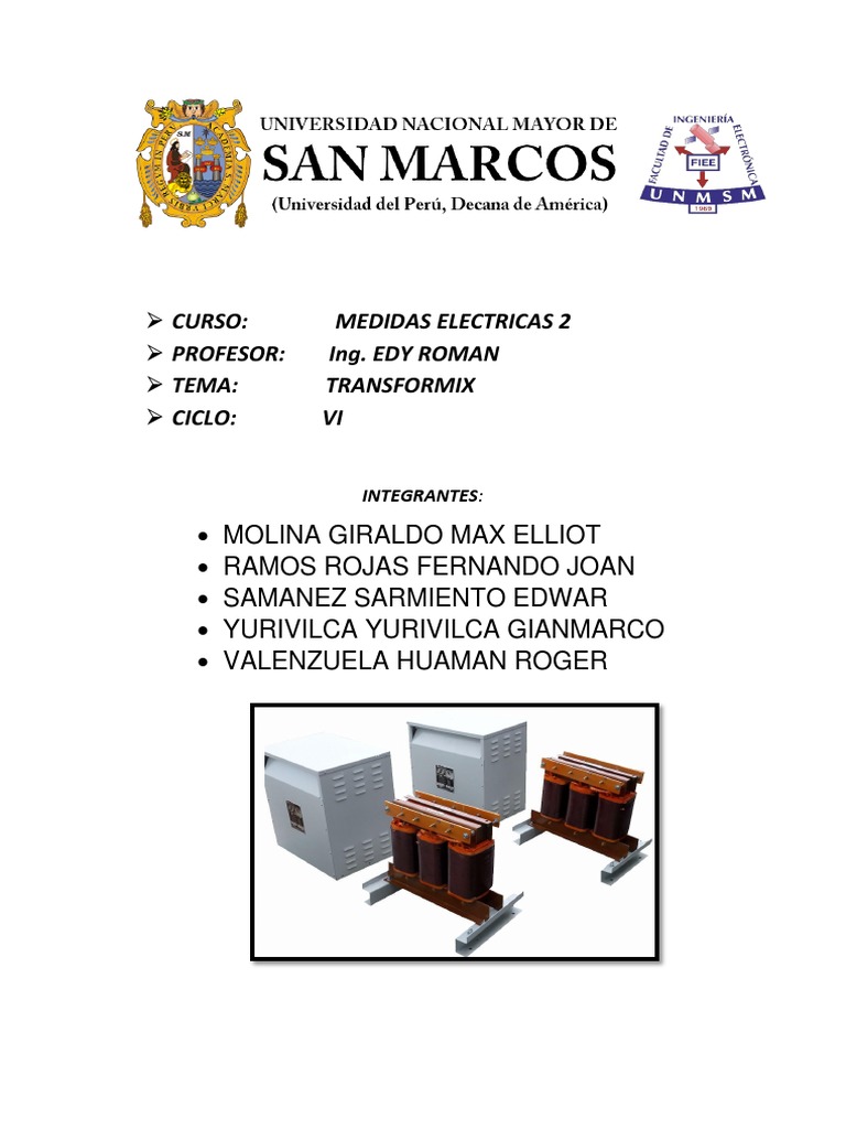 Definición y Uso del Transformix | PDF | Transformador | Corriente ...