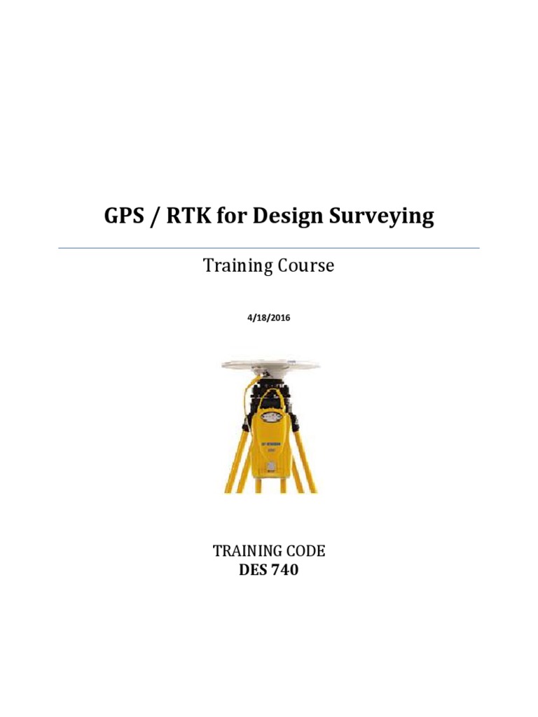 RTK Training Manual April 2016 | PDF | Surveying | Global Positioning ...
