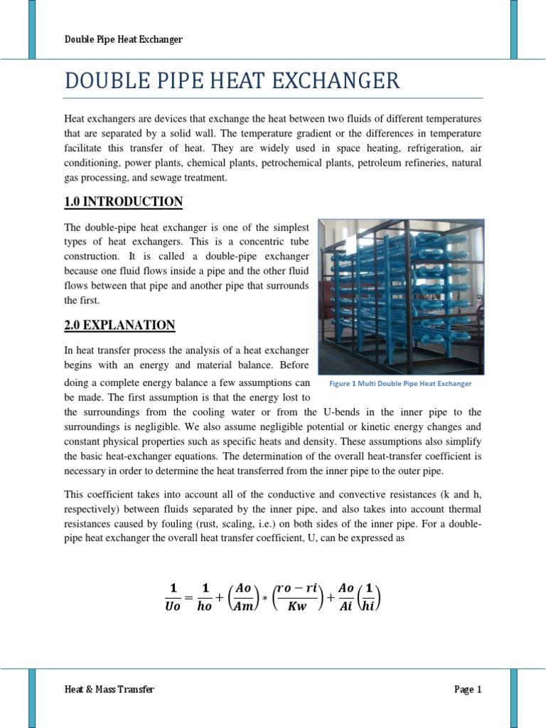 Double Pipe Heat Exchanger | Download Free PDF | Heat Exchanger | Heat ...