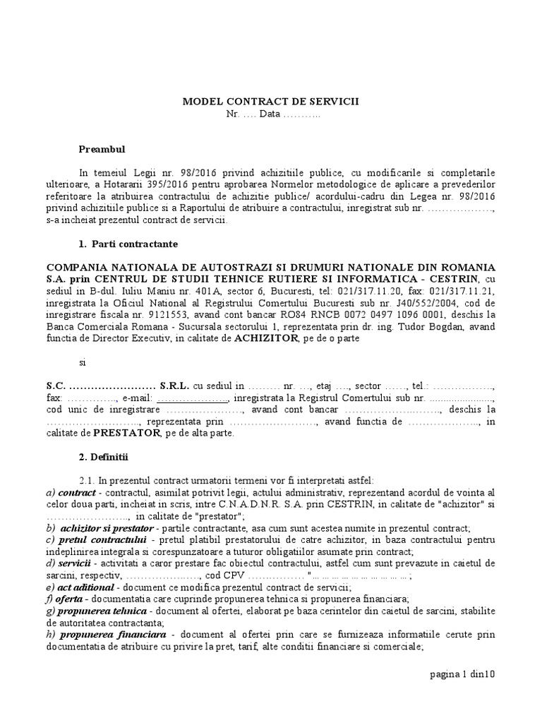 Model Contract Seap | PDF