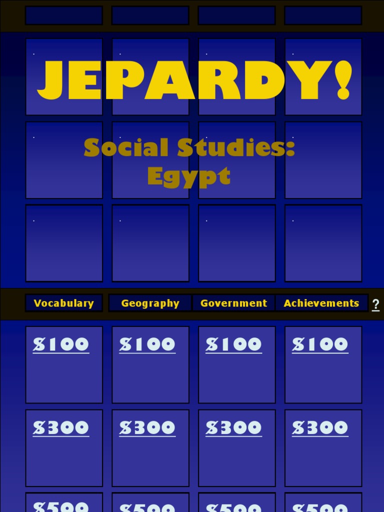Ancient Egypt Jeopardy Quiz Guide | PDF | Social Science