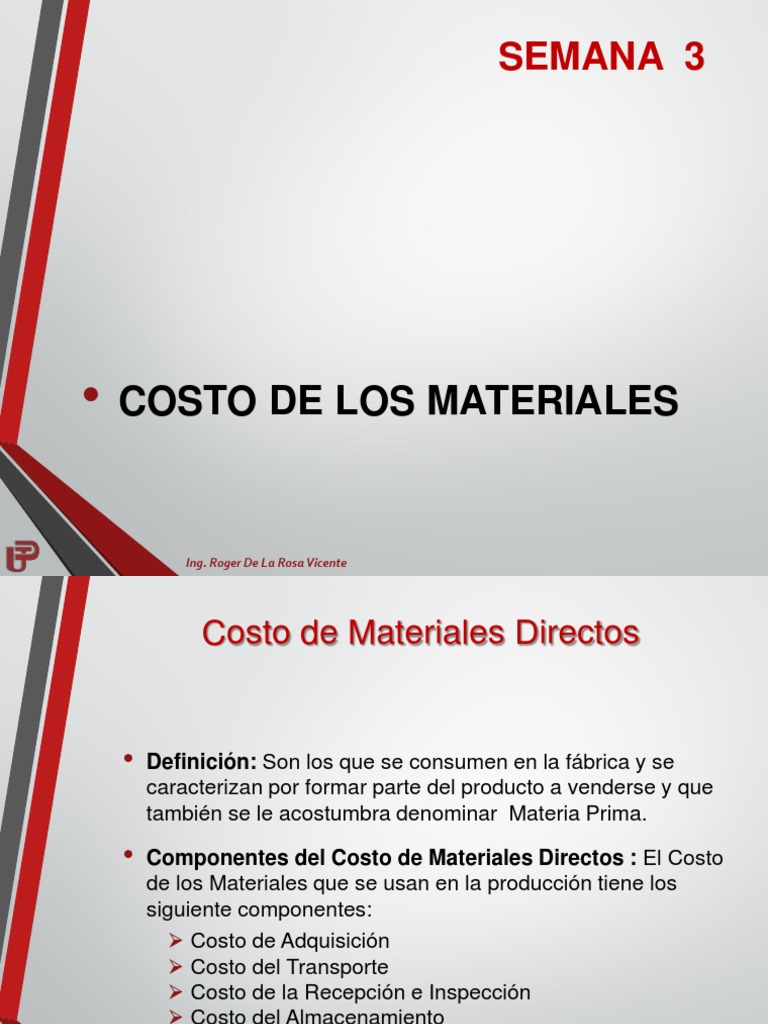 U2 S03 - CP - Costo de Materiales | PDF | Inventario | Transporte
