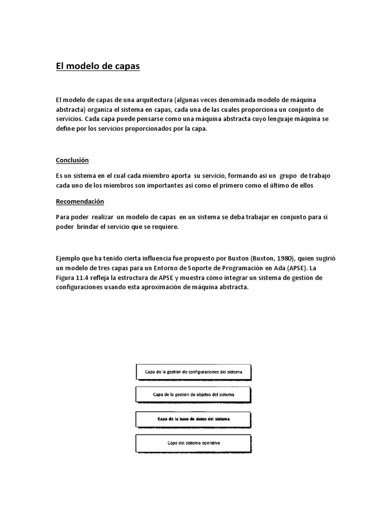 El Modelo de Capas | PDF | Sistema | Programación orientada a objetos
