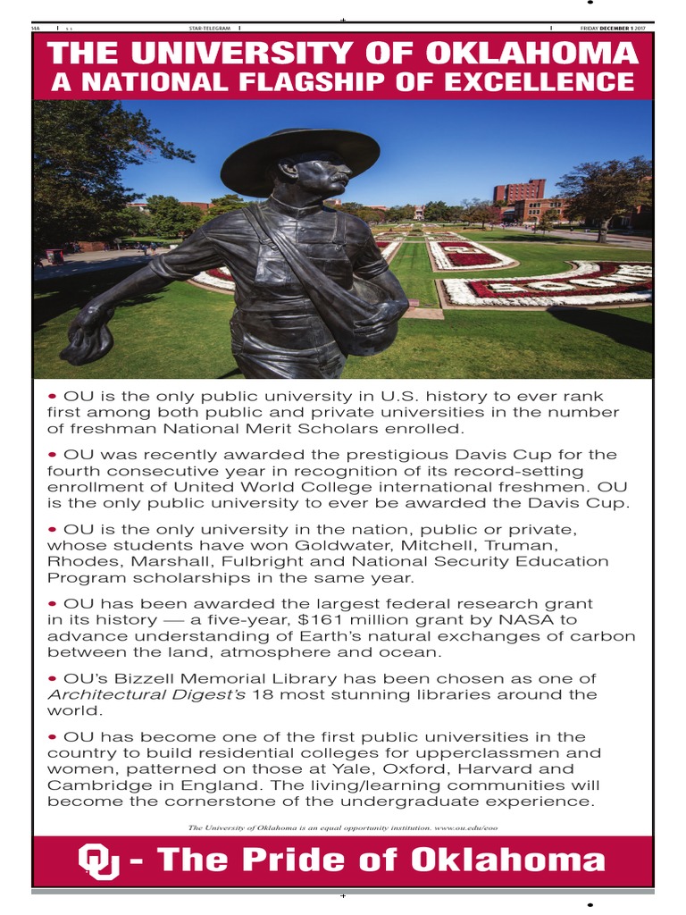 A National Flagship of Excellence: - The Pride of Oklahoma | PDF