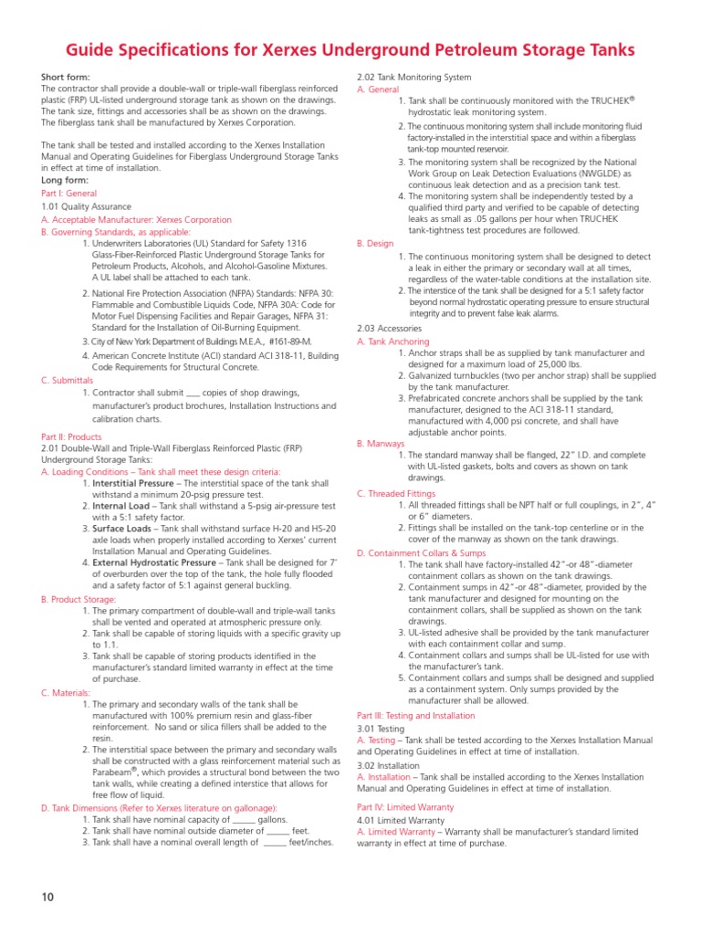 Ul Underground Tanks | PDF | Leak | Nature