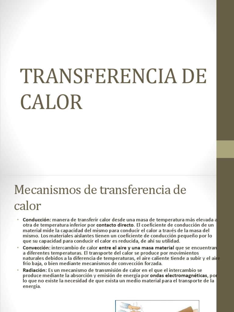 Conceptos Transferencia de Calor | PDF | Conduccion termica | Calor