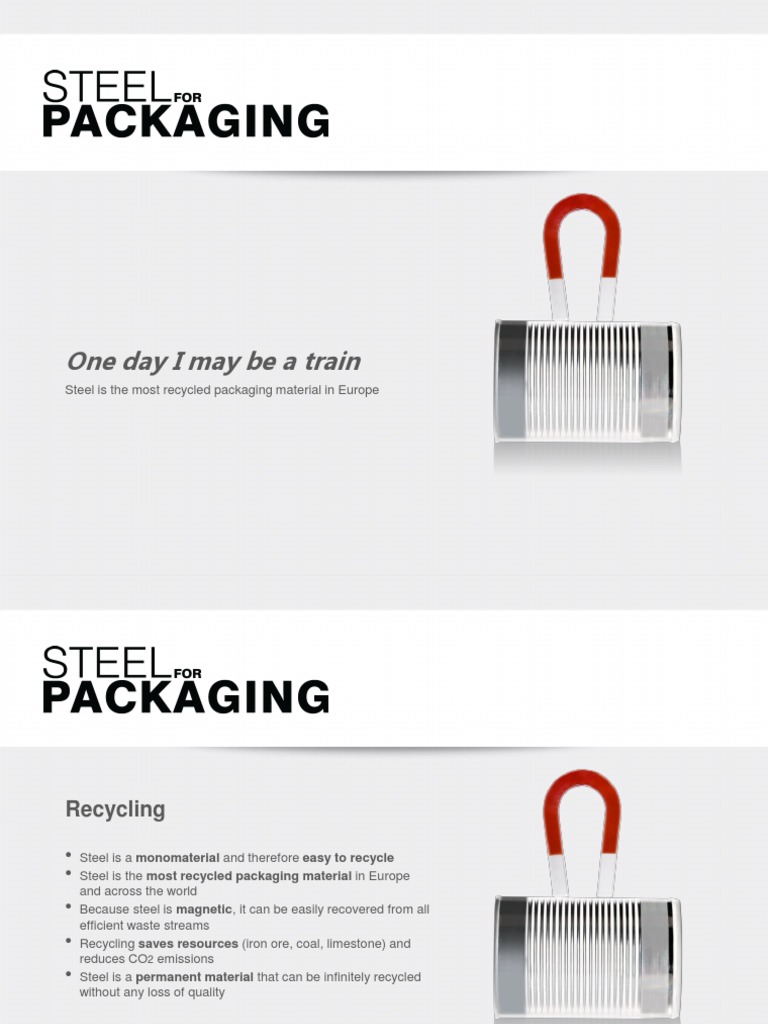 Steel - For - Packaging - RECYCLING GREAT | PDF | Recycling | Packaging ...