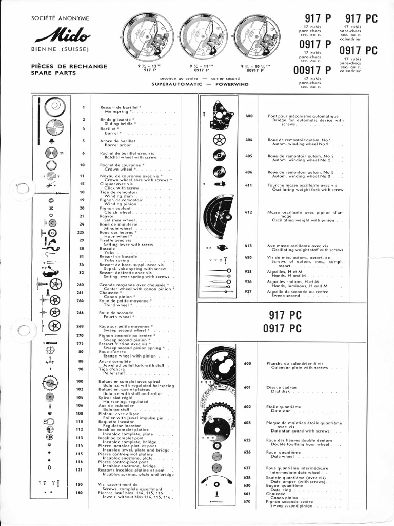 Mido 917P, 917PC PDF | PDF