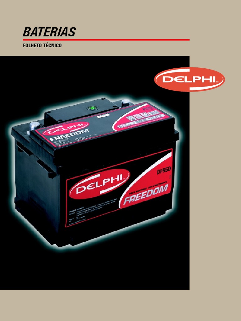 Baterias Delphi Folheto Tecnico | PDF | Bateria (eletricidade ...