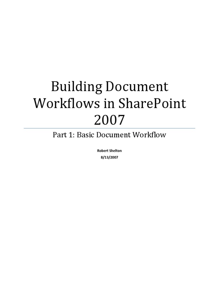 Part 1 - Creating A Basic Document Workflow | PDF | Microsoft Visual ...